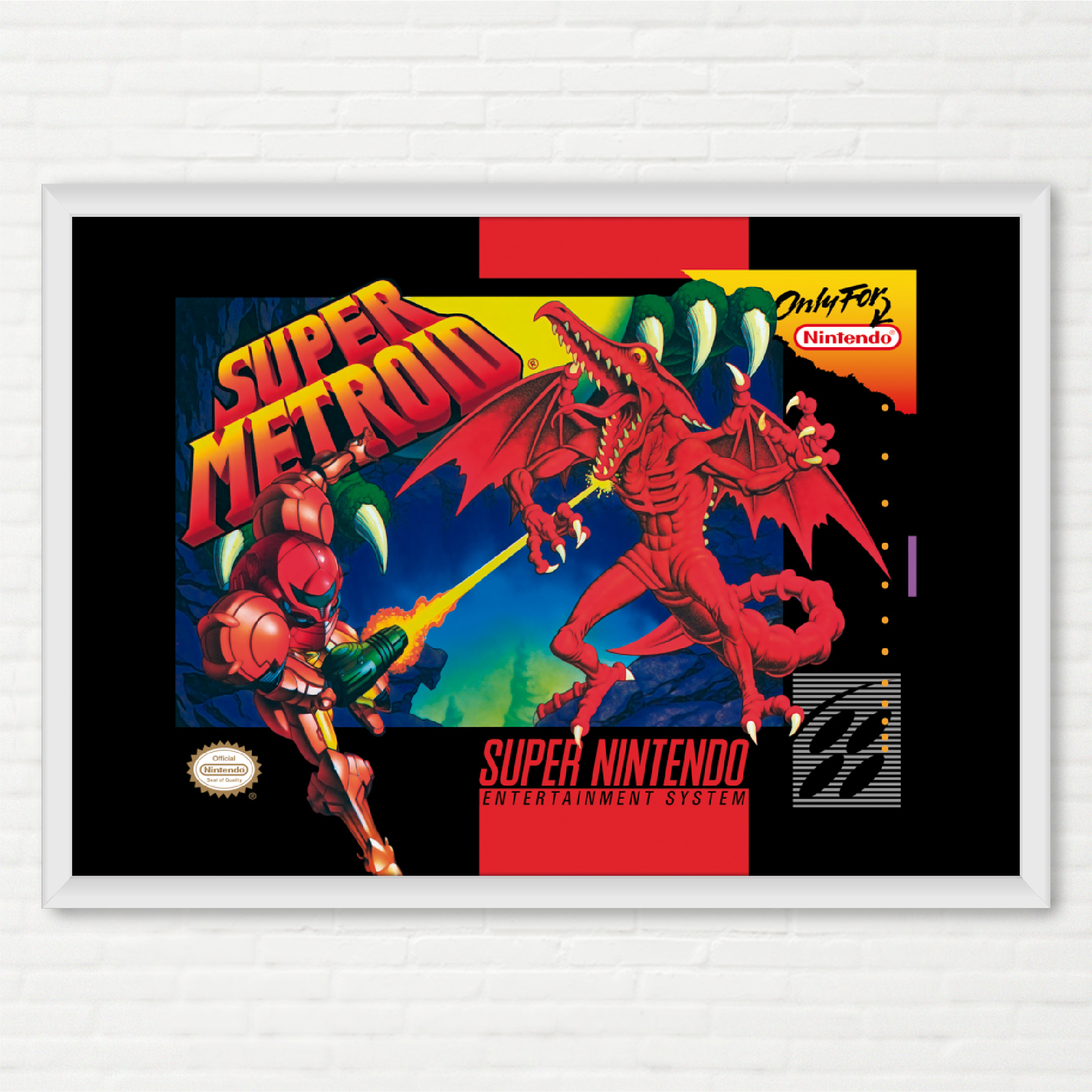 Poster Capa do Super Metroid - Super Nintendo Americano - Final Frame ...
