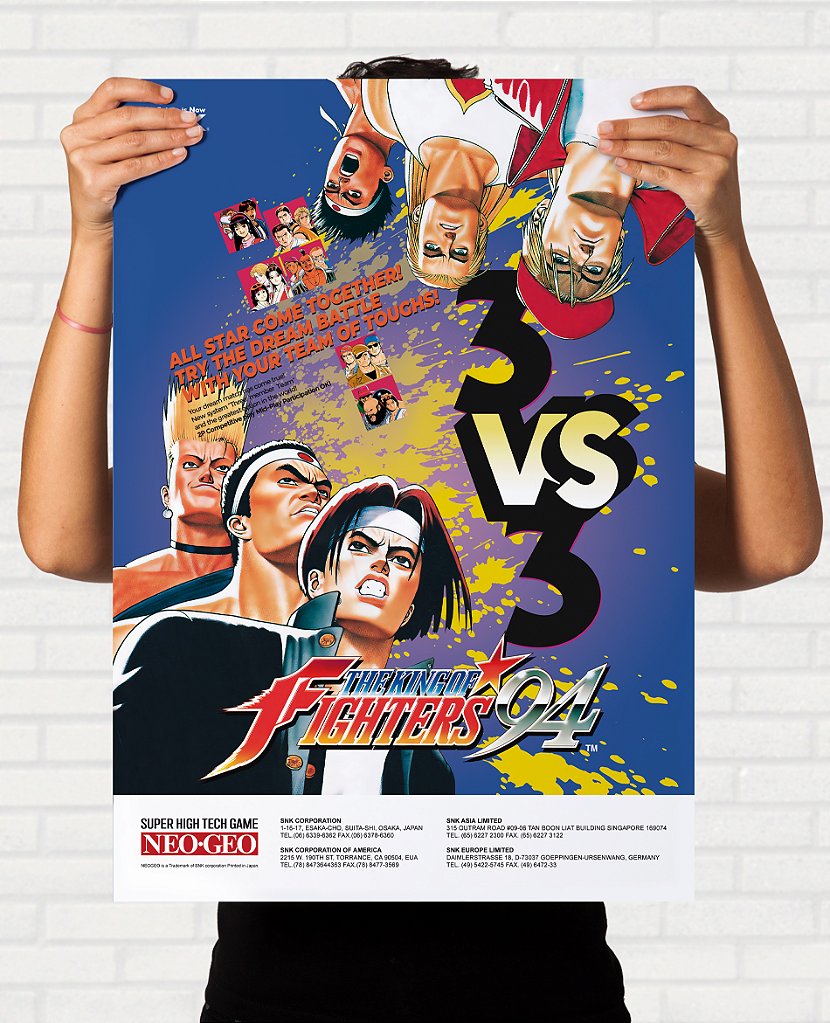 Quadro The King of Fighters 94 - Pôster Arcade SNK - Final Frame ...