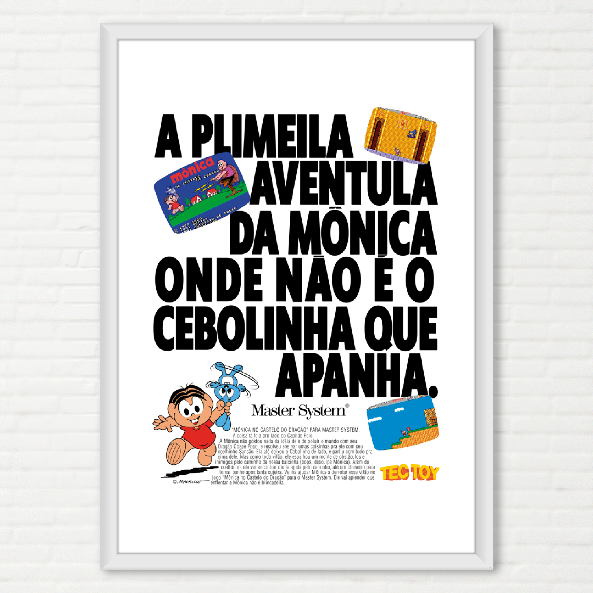 Quadro Mônica no Castelo do Dragão Sega Master System TecToy - Propaga ...
