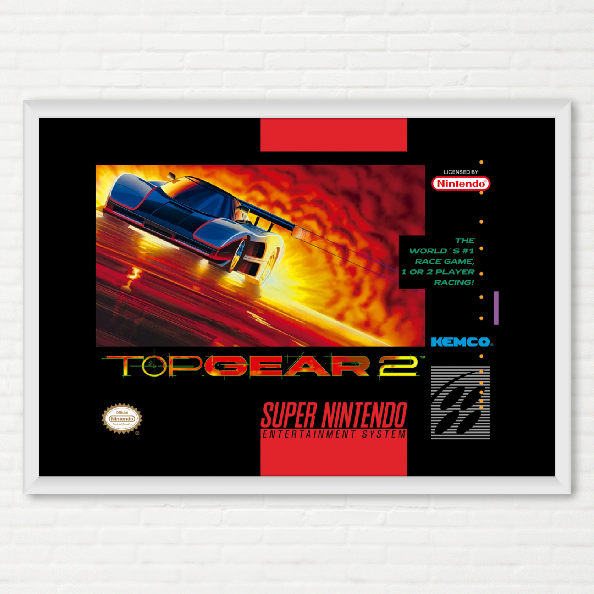 Quadro Capa do Top Gear 2 - Super Nintendo Americano - Final Frame ...