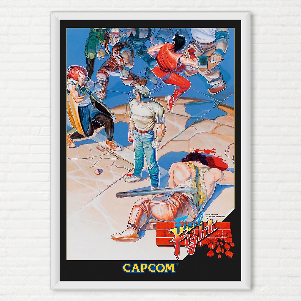 Quadro Final Fight - Pôster Arcade Capcom - Final Frame Quadros Decorativos