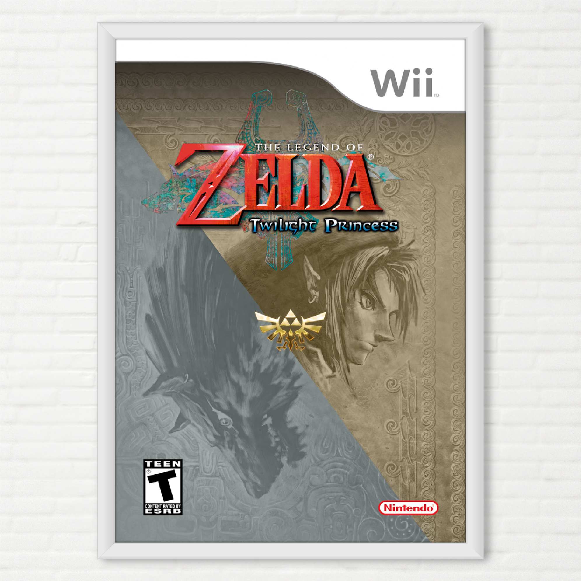 Quadro Capa do The Legend of Zelda Twilight Princess - Nintendo Wii ...