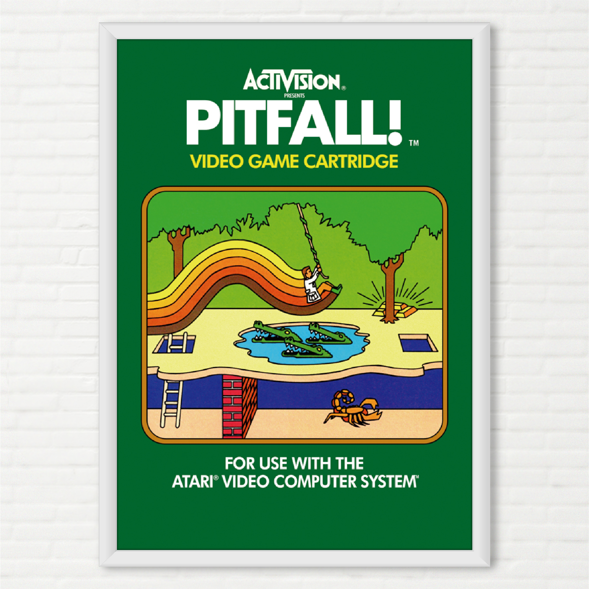 Quadro Capa do Pitfall - Atari 2600 - Final Frame Quadros Decorativos