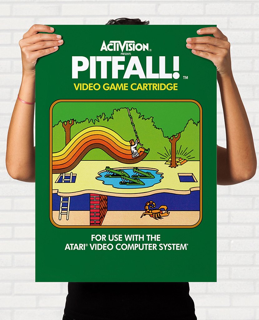 Quadro Capa do Pitfall - Atari 2600 - Final Frame Quadros Decorativos