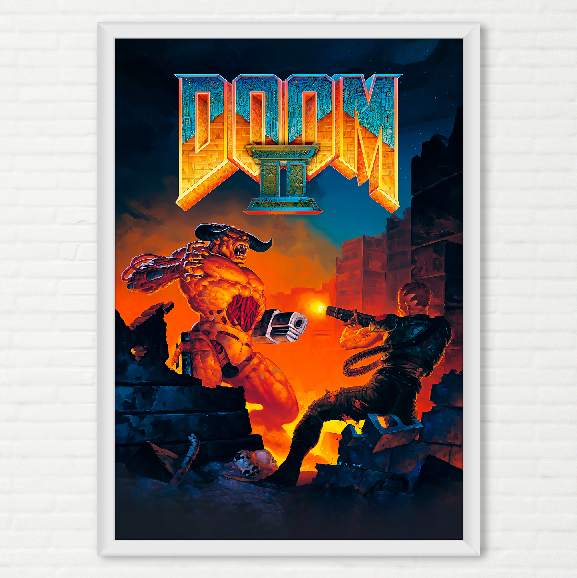 Quadro Doom II Hell On Earth 1994 Pôster - PC - Final Frame Quadros ...