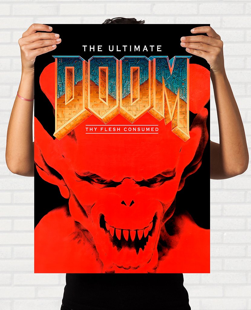 Quadro The Ultimate Doom 1995 Pôster - PC - Final Frame Quadros Decorativos