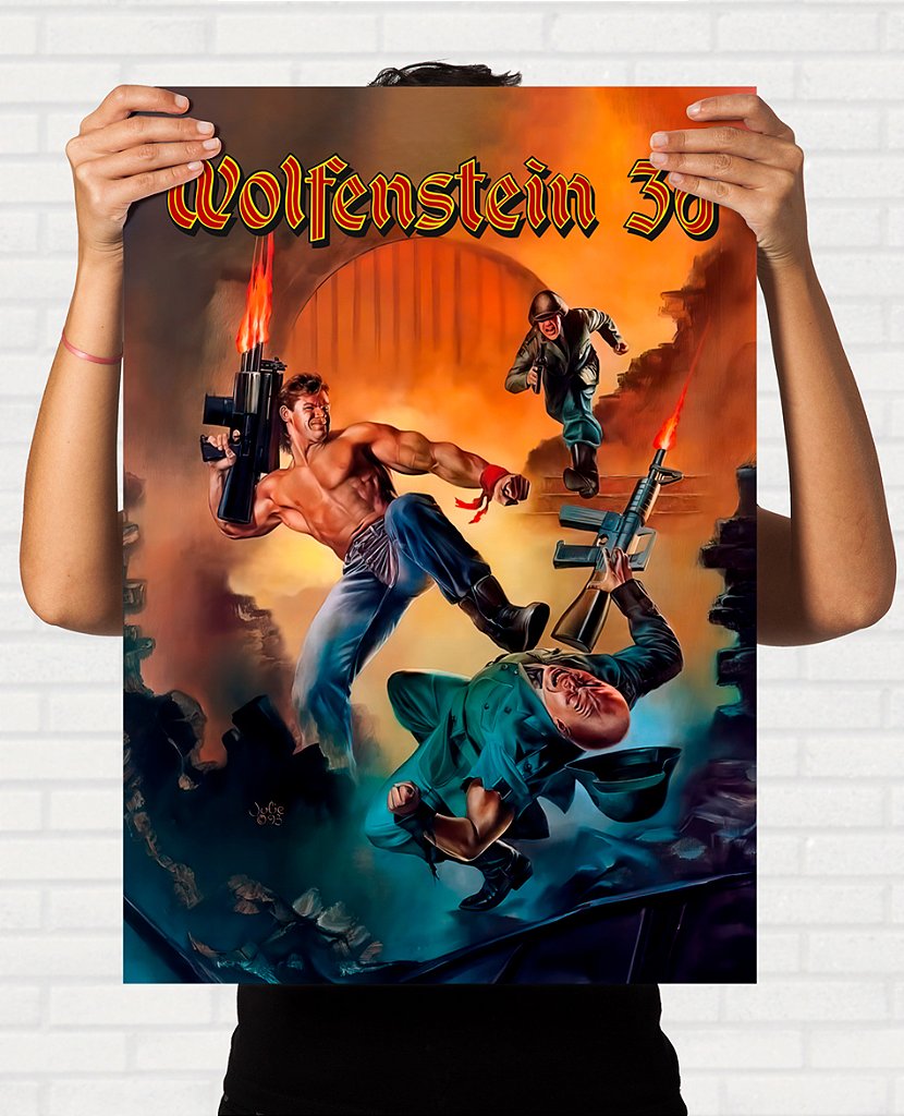 Quadro Wolfenstein 3D Pôster - PC - Final Frame Quadros Decorativos