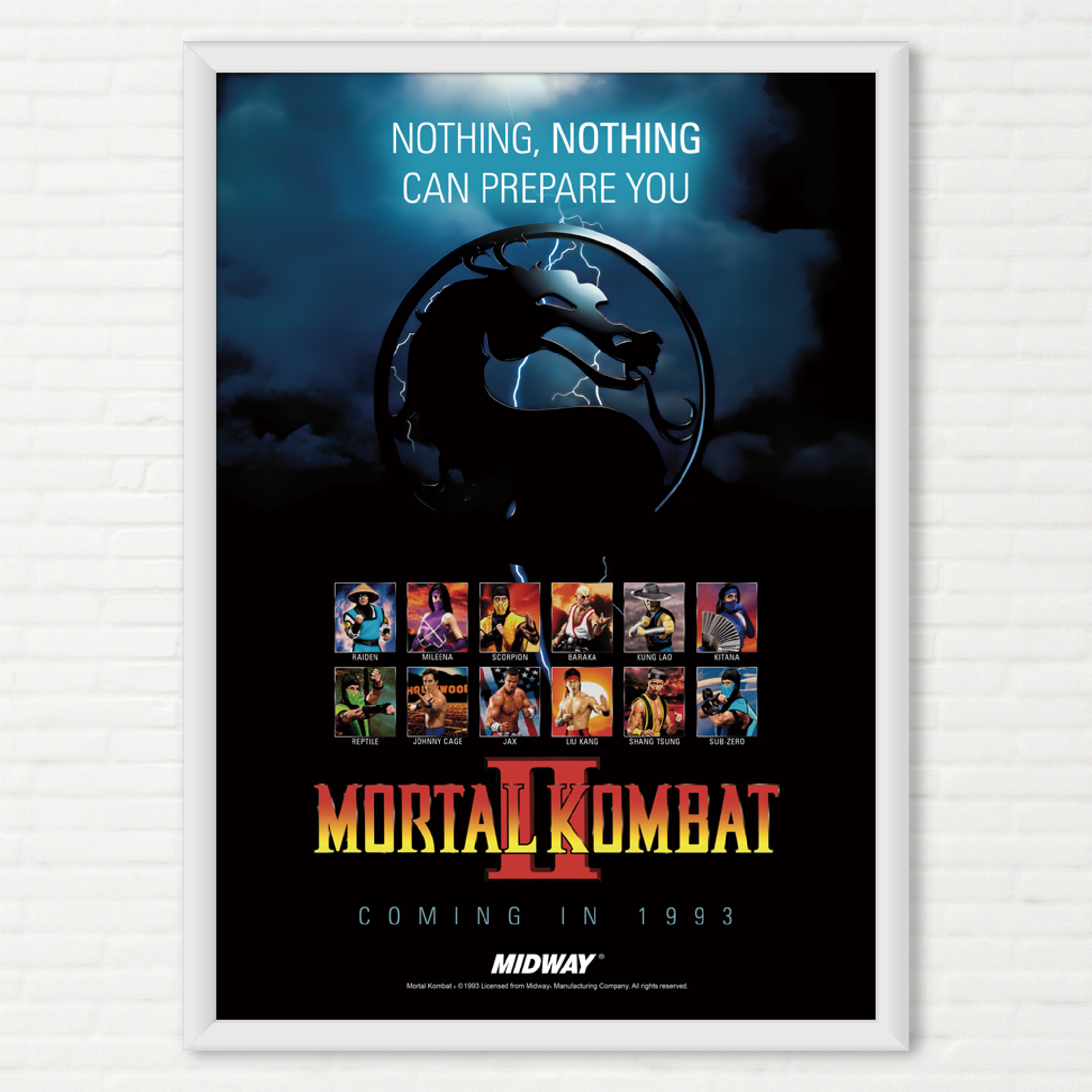 Quadro Mortal Kombat II Arcade Pôster - Final Frame Quadros Decorativos
