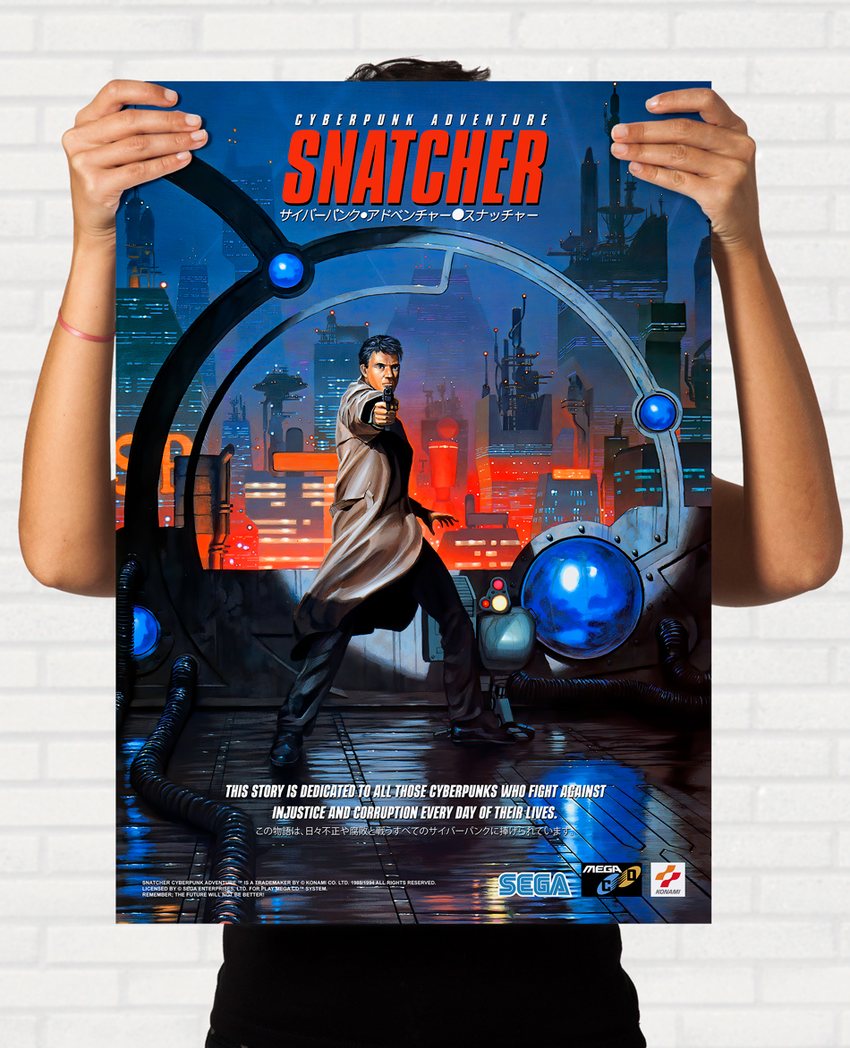 Quadro Snatcher Pôster - Sega Mega CD - Final Frame Quadros Decorativos