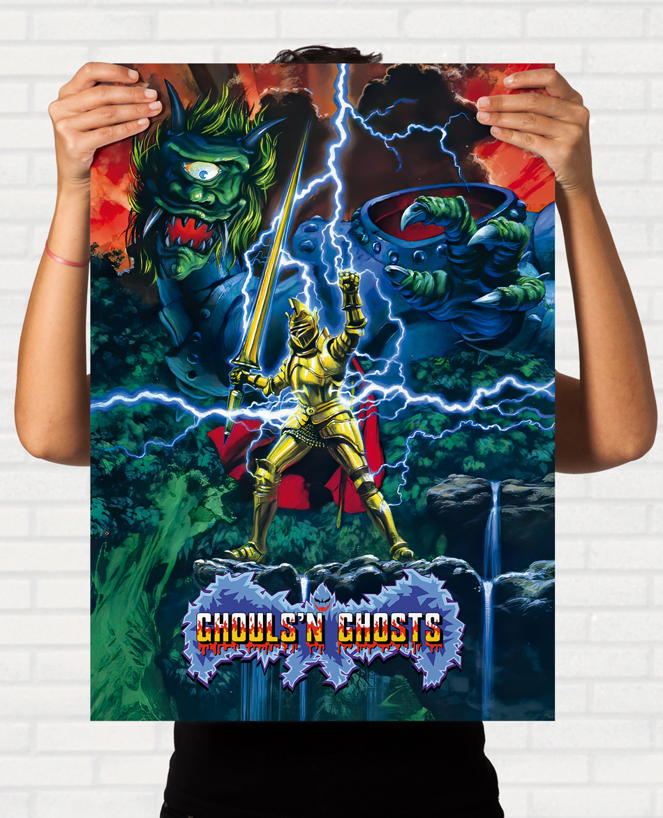 Quadro Ghouls´n Ghosts Poster - Mega Drive Pôster Capcom - Final Frame ...
