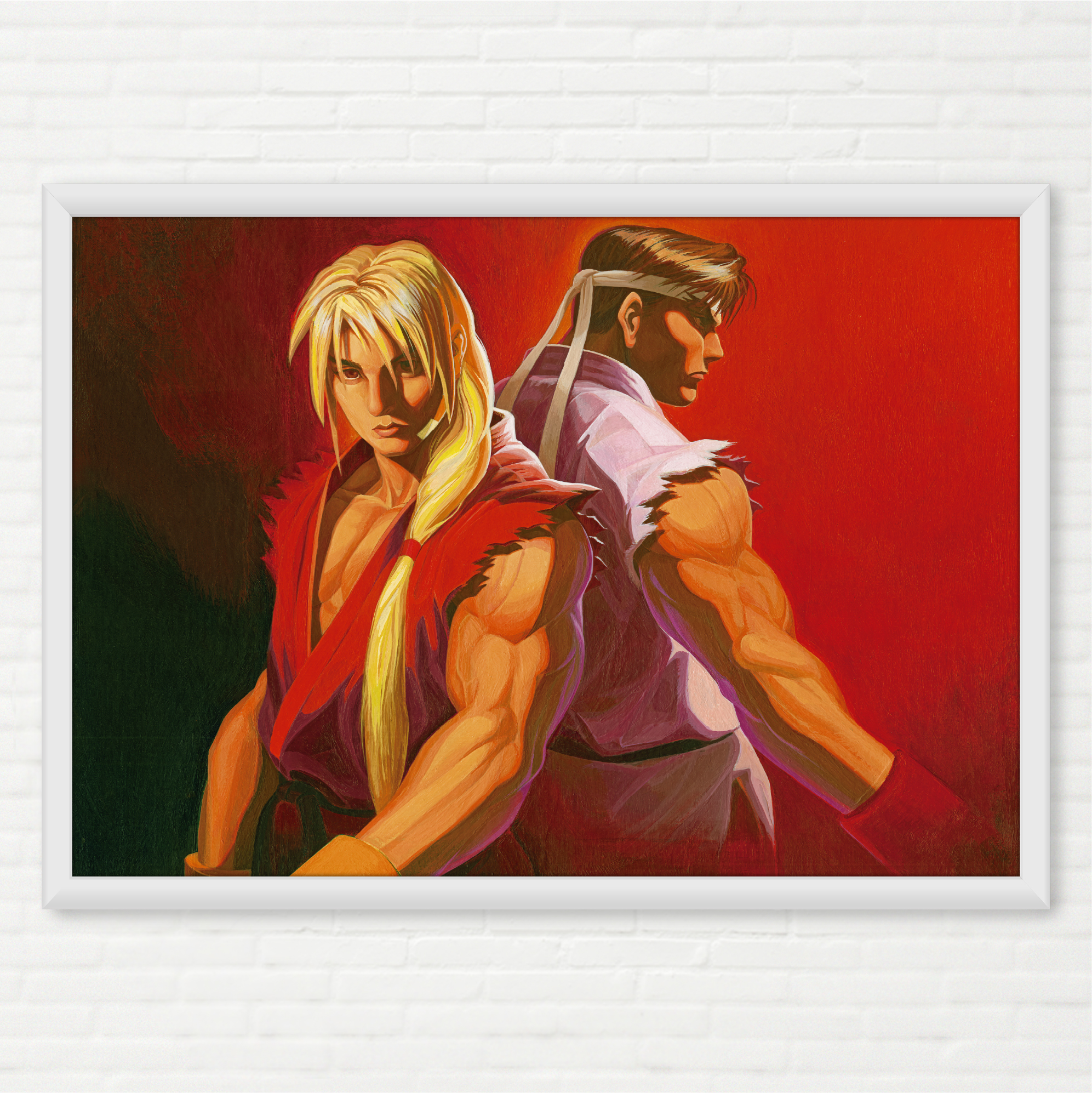 Quadro Street Fighter Zero/Alpha Ryu e Ken ARTE - Pôster Arcade Capcom ...