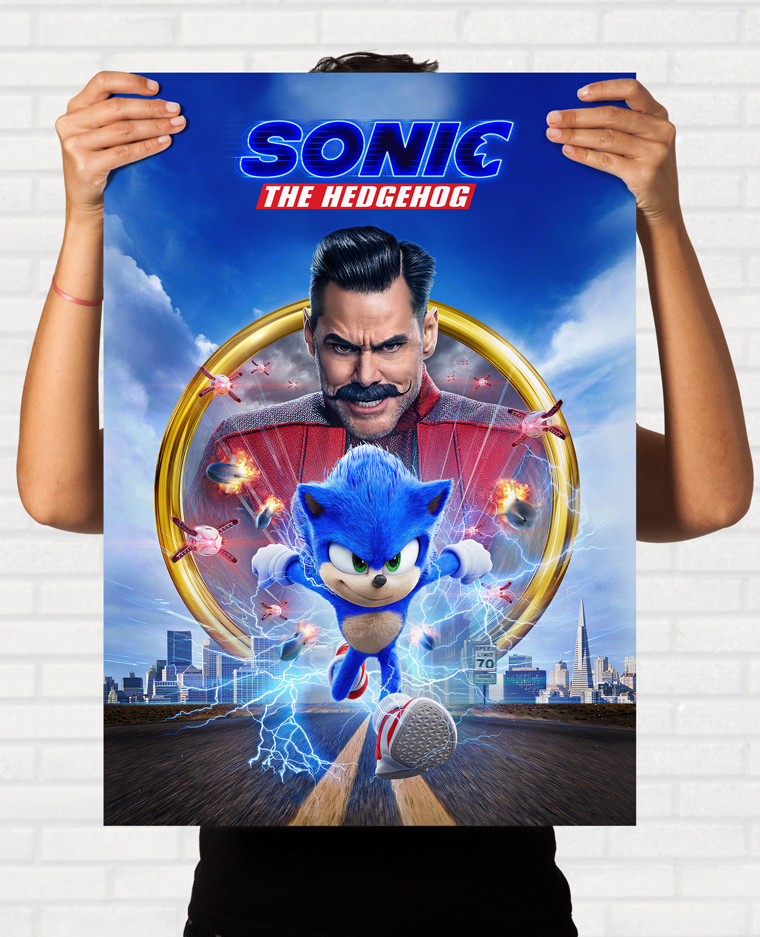 Poster Sonic The Hedgehog - O Filme - Final Frame Quadros Decorativos
