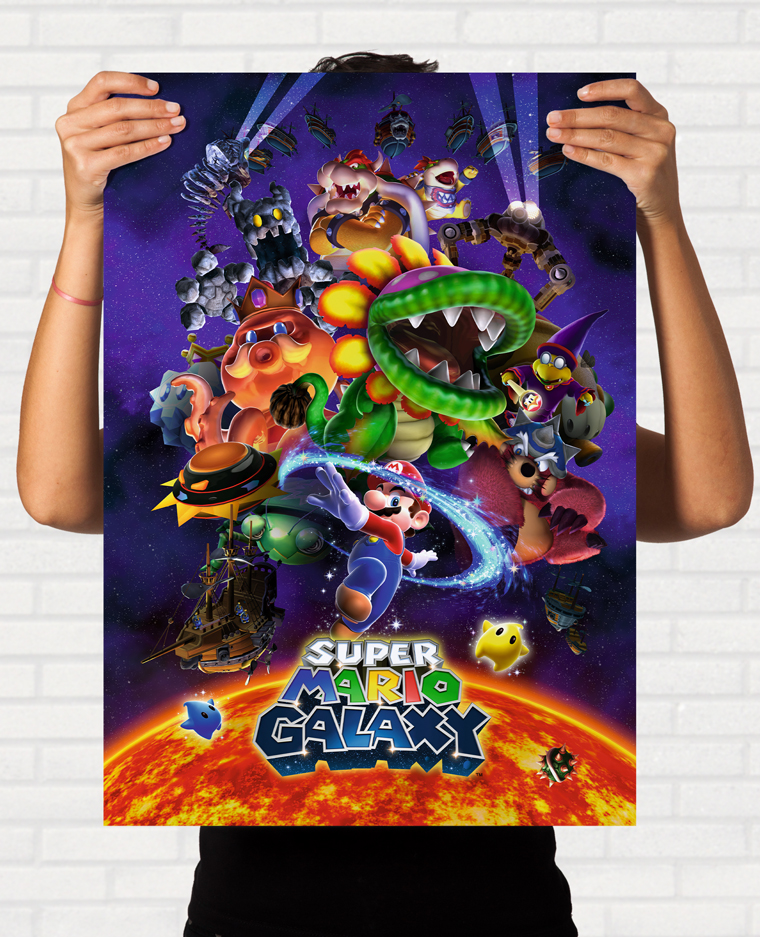 Quadro Super Mario Galaxy Pôster - Nintendo Wii - Final Frame Quadros ...