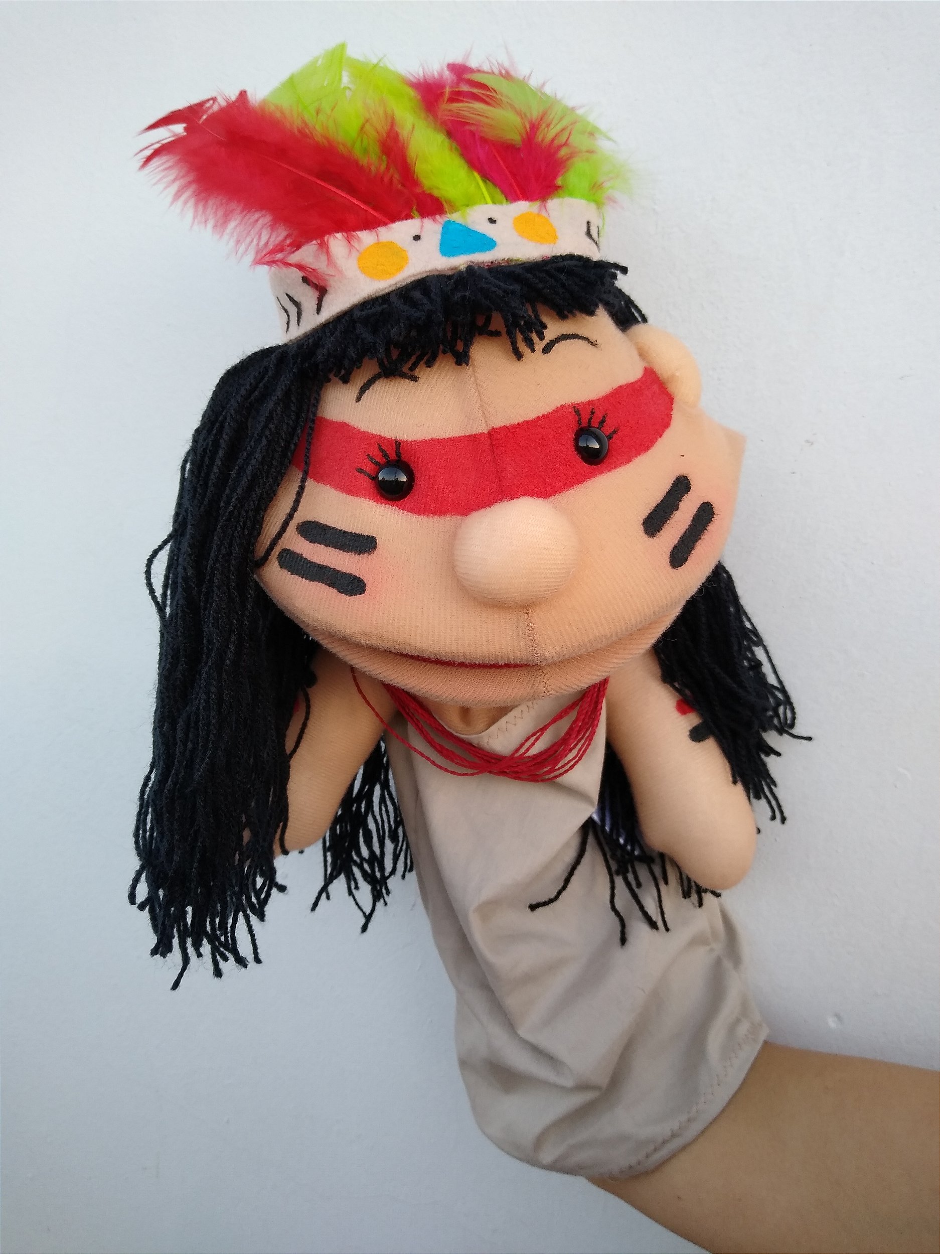 Fantoche indigena - Retalhos e Sonhos
