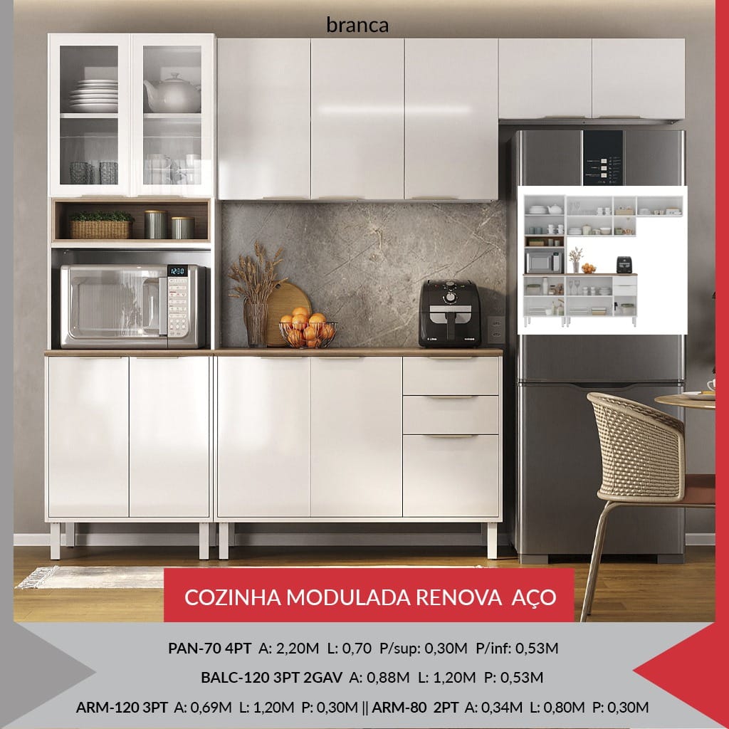 PAN-70 4PT PANELEIRO RENOVA - Renovar Eletromoveis
