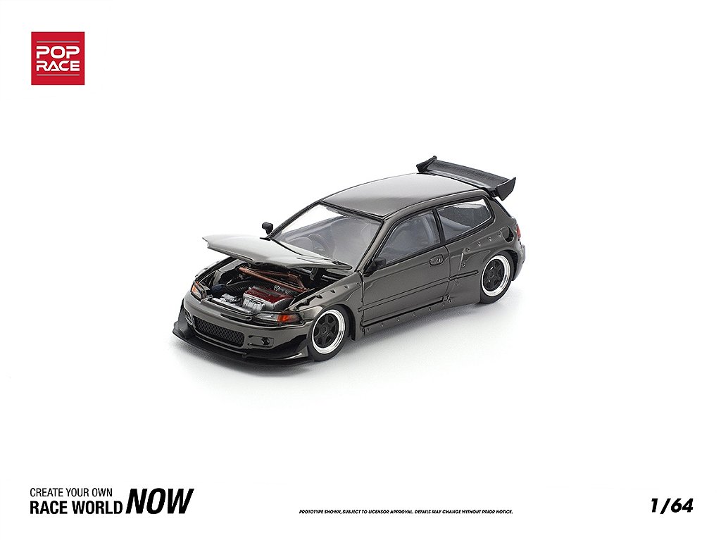 Honda Civic EG6 Pandem Body Kit 1:64 POP RACE Dark Chrome Series ...