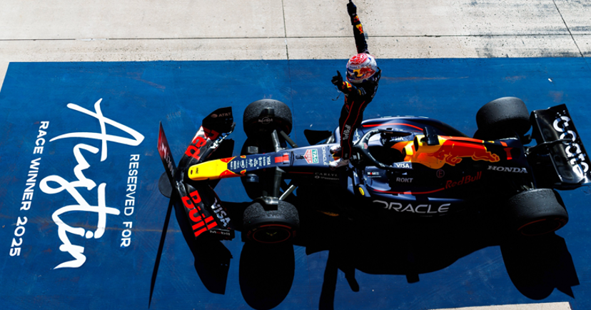 Fórmula 1 Oracle Red Bull Racing RB21 Max Verstappen Winner GP EUA 2025 ...