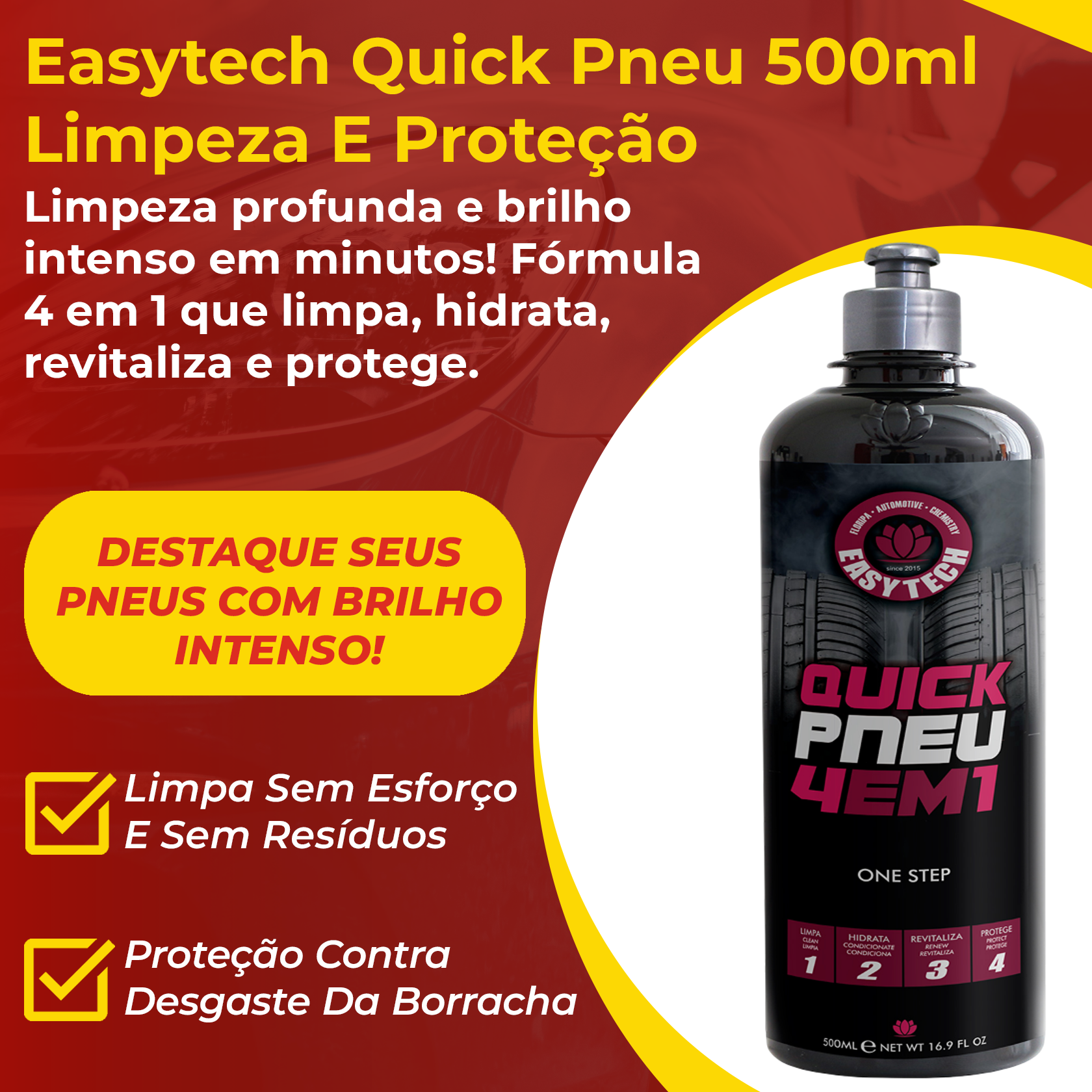 EASYTECH LIMPA PNEU 500ML - QUICK PNEU REF: 4975 - PRODUTOS PARA ...