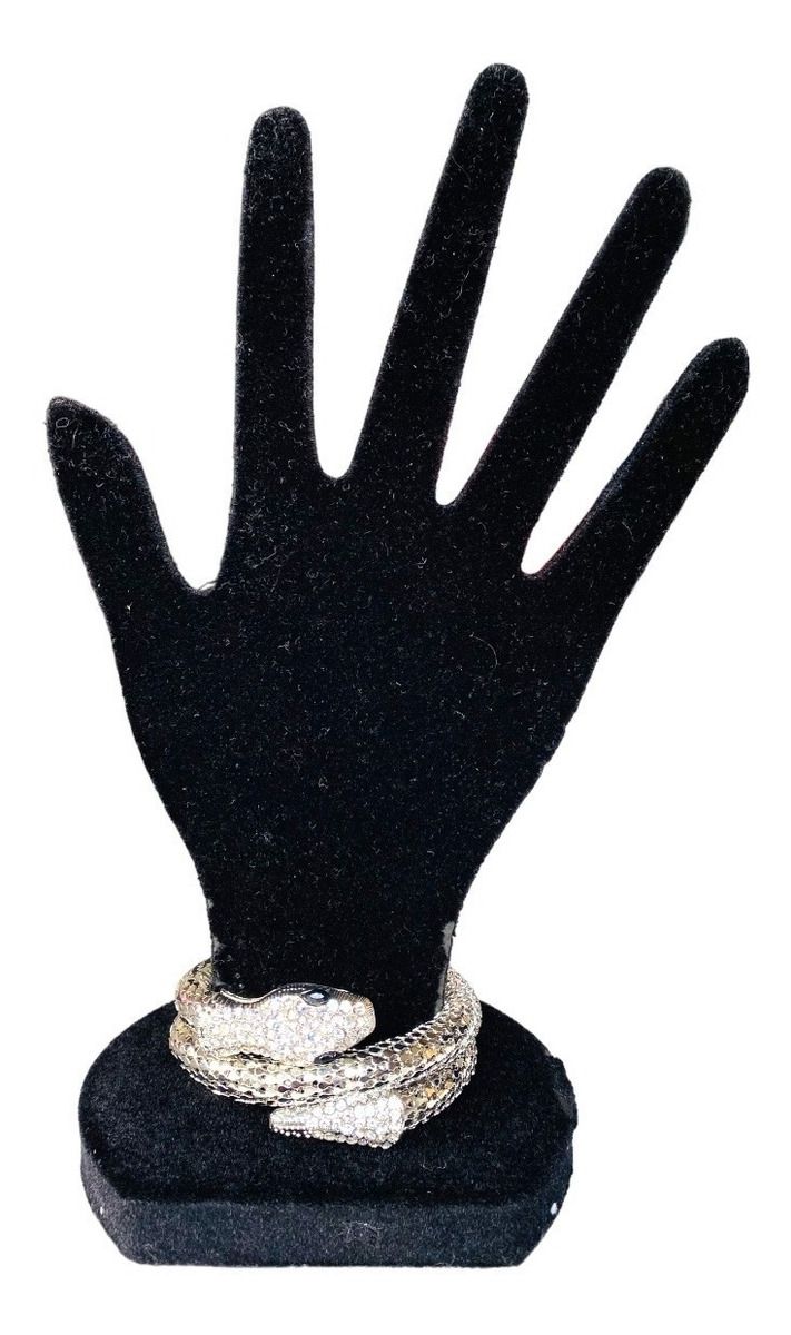 Colar Serpente E Pulseira Cobra Prateado Com Strass Lindo - Loja Salve ...