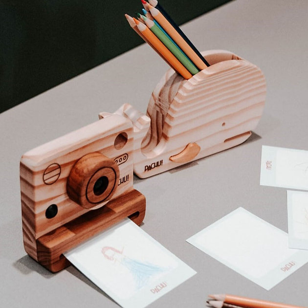 Camera Fotografica POLAROID de madeira - Pachu Design - Casa do ...