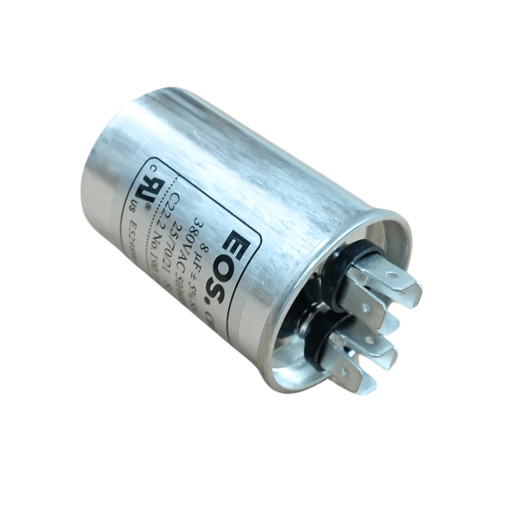 Capacitor 8 Uf 380V com Terminal Corpo Alumínio - Friolar Peças