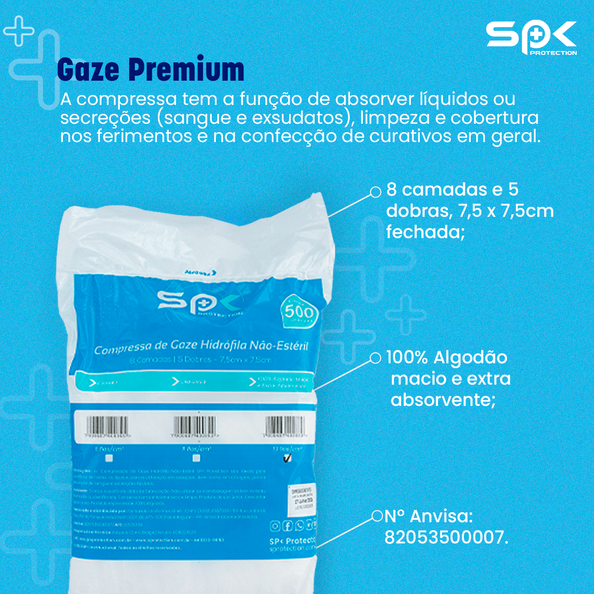 Gaze 13 Fios Hidrófila Não Estéril - SP