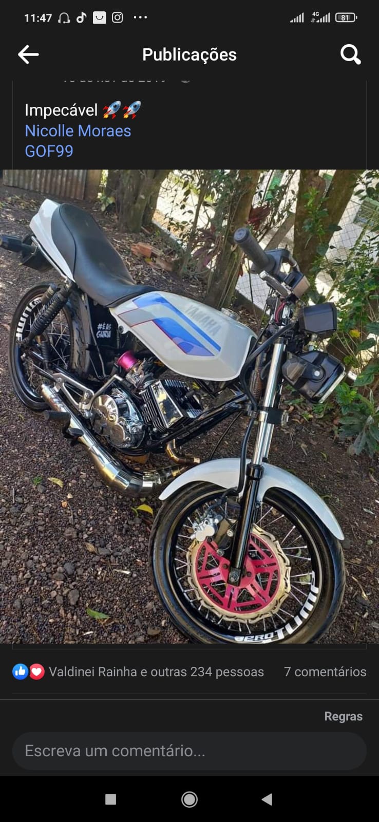 Escapamento para RD 135 intermediário, modelo ovni em aço inox - RR ...