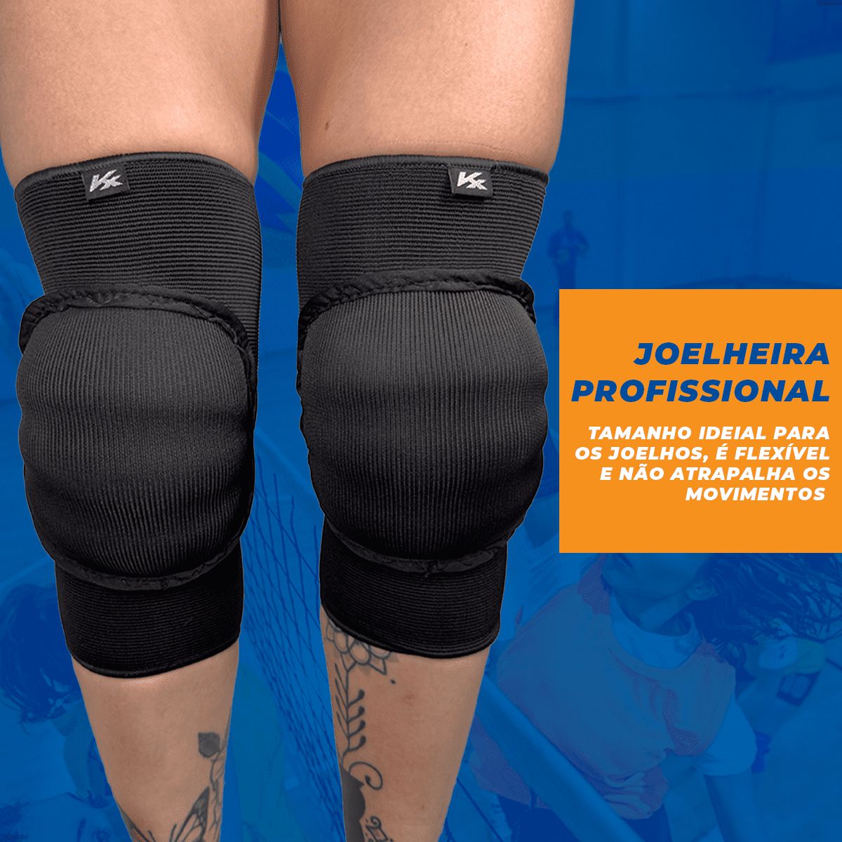 Joelheira para Vôlei Elástica Kanxa Adulto Vários tamanhos - oceanarp