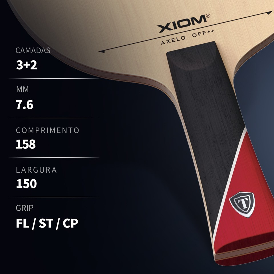 Raquete para tênis de mesa ping pong clássica XIOM Novus Axelo - OPERATT | Materiais para Tênis ...