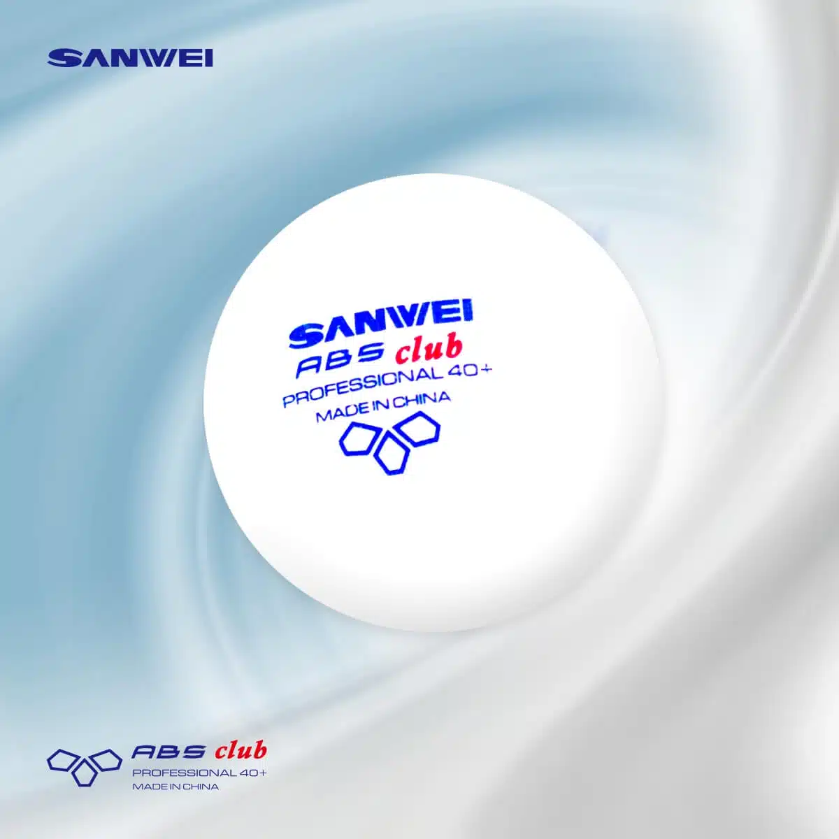 Bola de plástico SANWEI - ABS Club - Embalagem com 10 bolas - OPERATT | Materiais para Tênis de Mesa