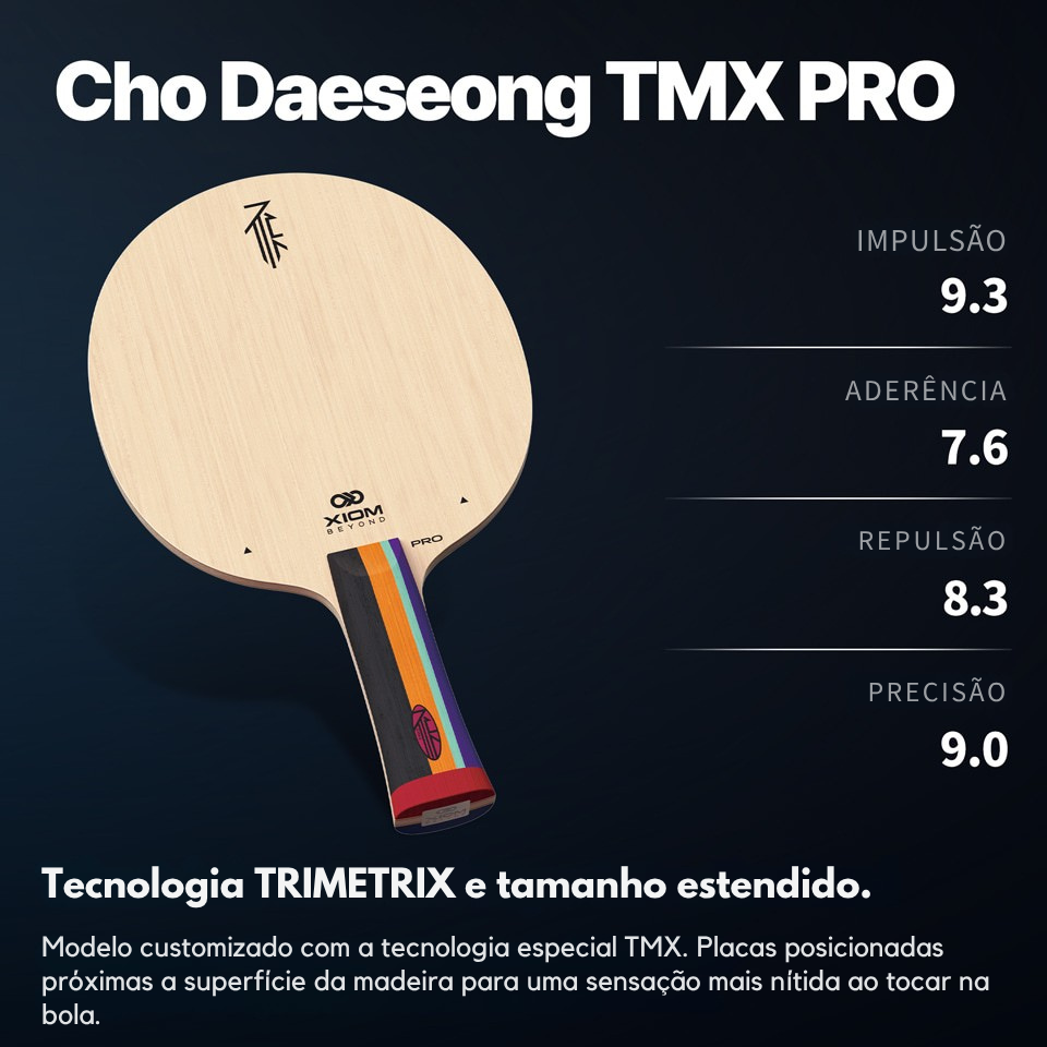 Madeira Clássica XIOM - Cho Daeseong TMX Pro - OPERATT | Materiais para Tênis de Mesa