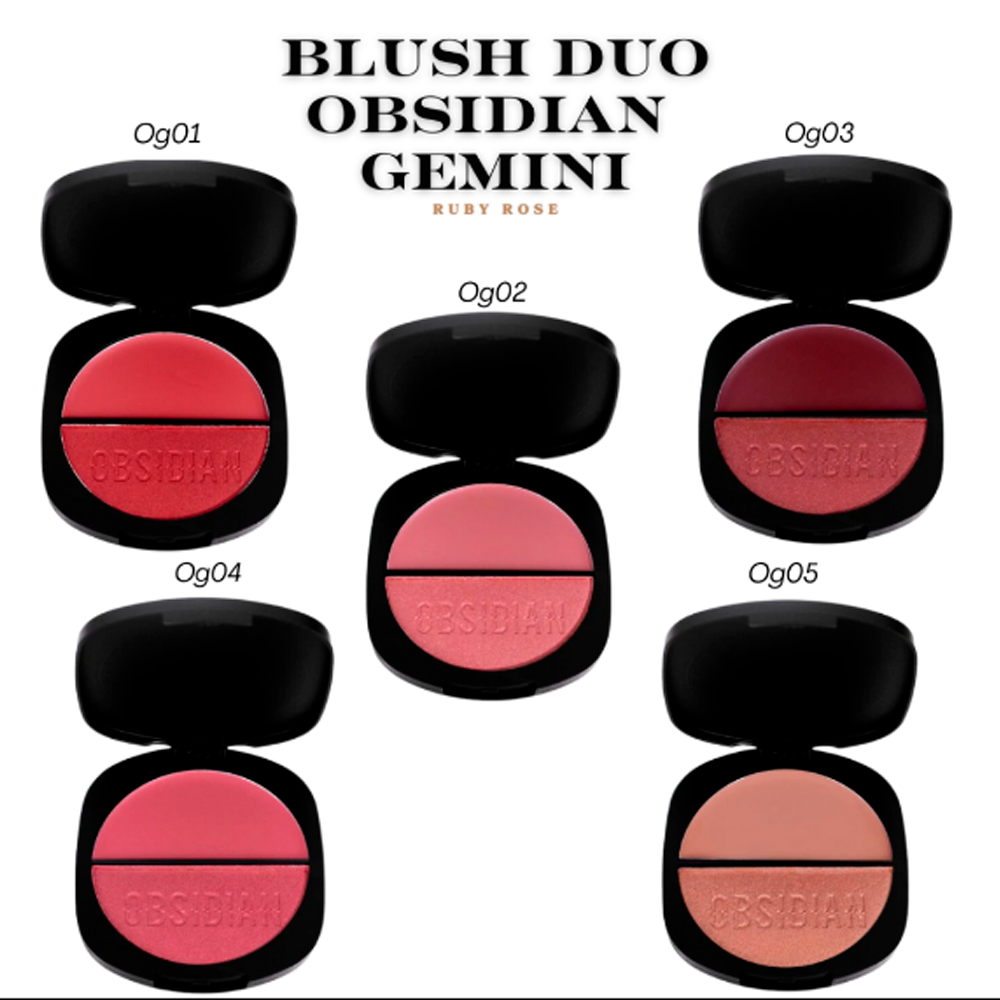 Blush Duo Gemini Obsidian cor OG06 - Ruby Rose - Encanto Da Maquiagem