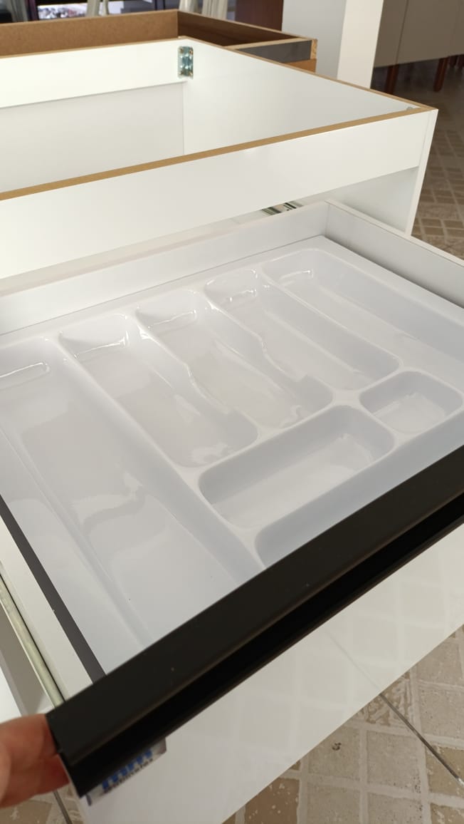 Balcão Cozinha Para Forno E Pia P Cooktop Branco Marfim 1,5m - ReformAqui - Material de ...