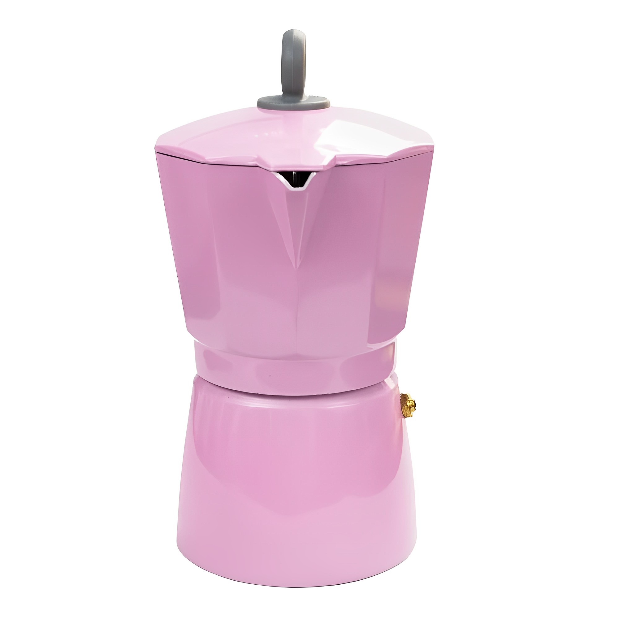 Cafeteira Italiana 3 Xicaras Rosa Alumínio 150ml - A Best Shop - Uma ...