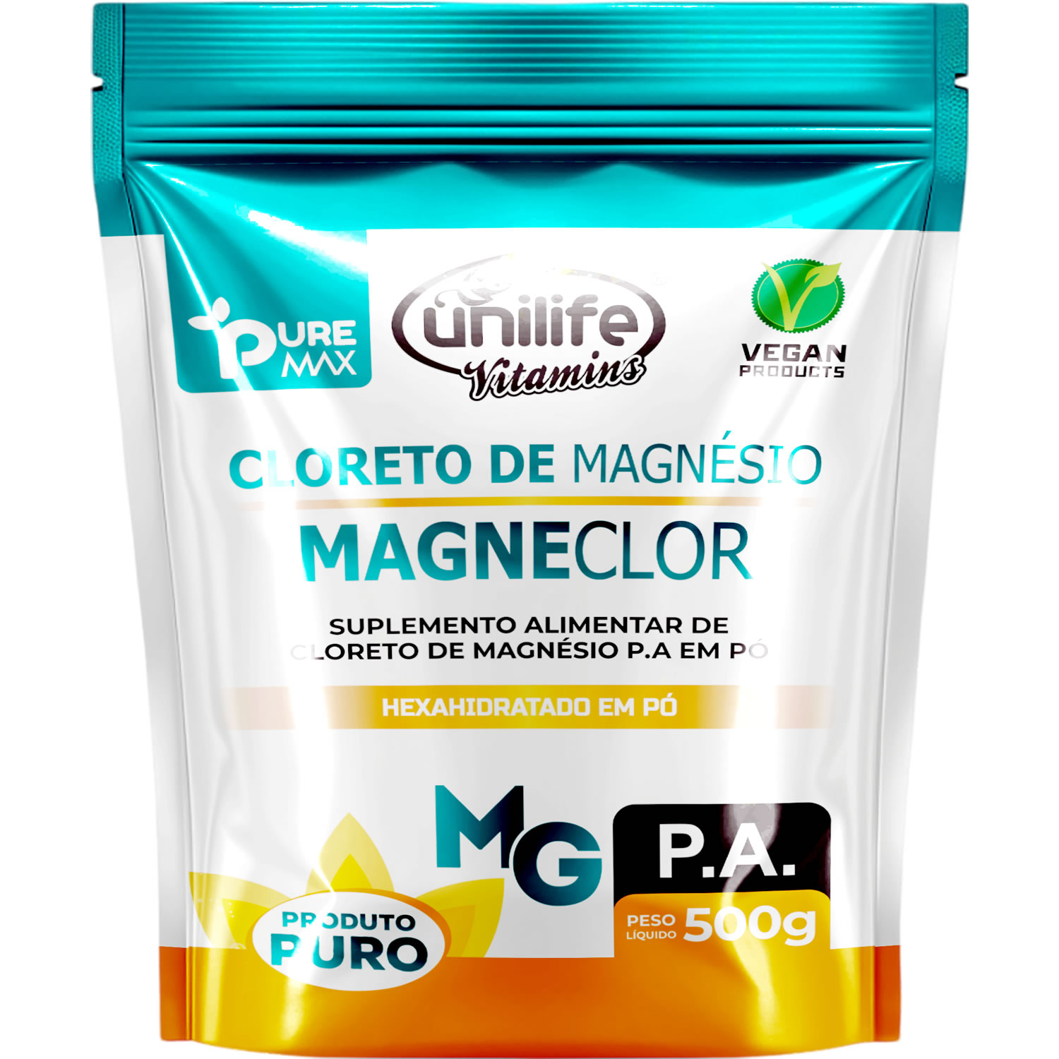 Kit 2 Cloreto de Magnésio Hexahidratado P.A. Unilife 500g - Casa Veg - A Casa do Vegano