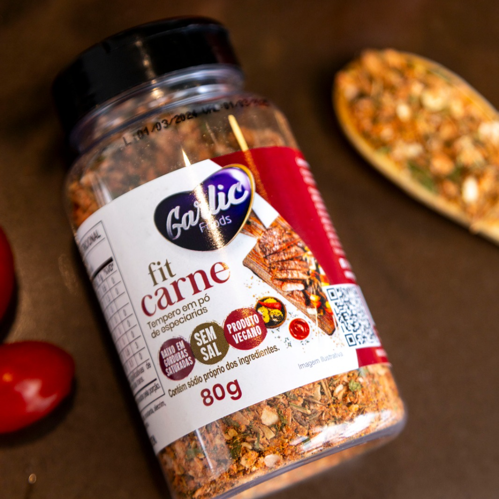 Mix Temperos Secos Garlic Foods Fit Carne 80g Sem Glúten - Garlic Foods