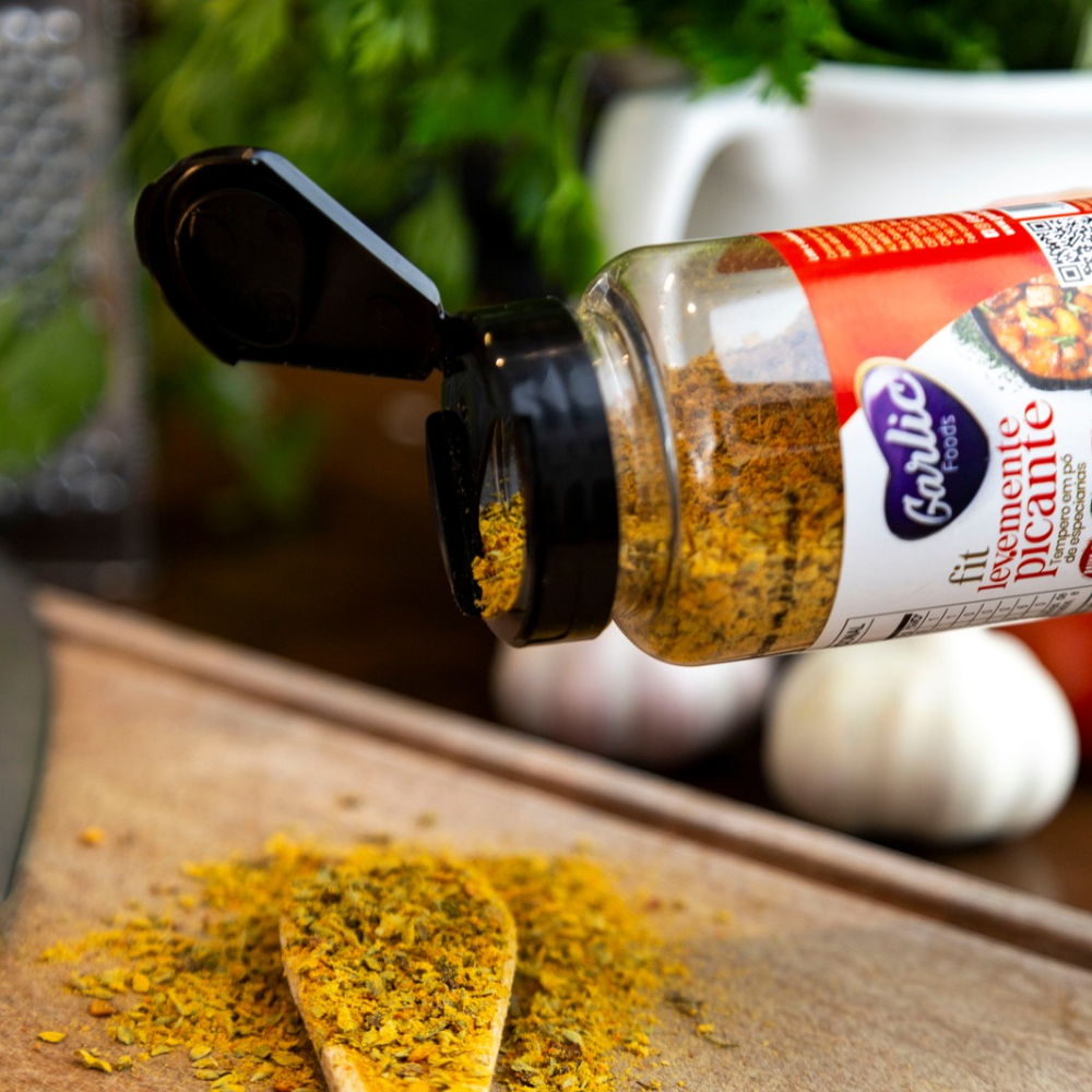 Mix Temperos Secos Garlic Foods Fit Levemente Picante 60g Sem Glúten ...