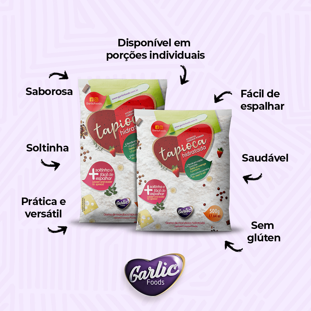 Tapioca Hidratada 500g Soltinha Saudável Prática Saborosa Sem Glúten ...