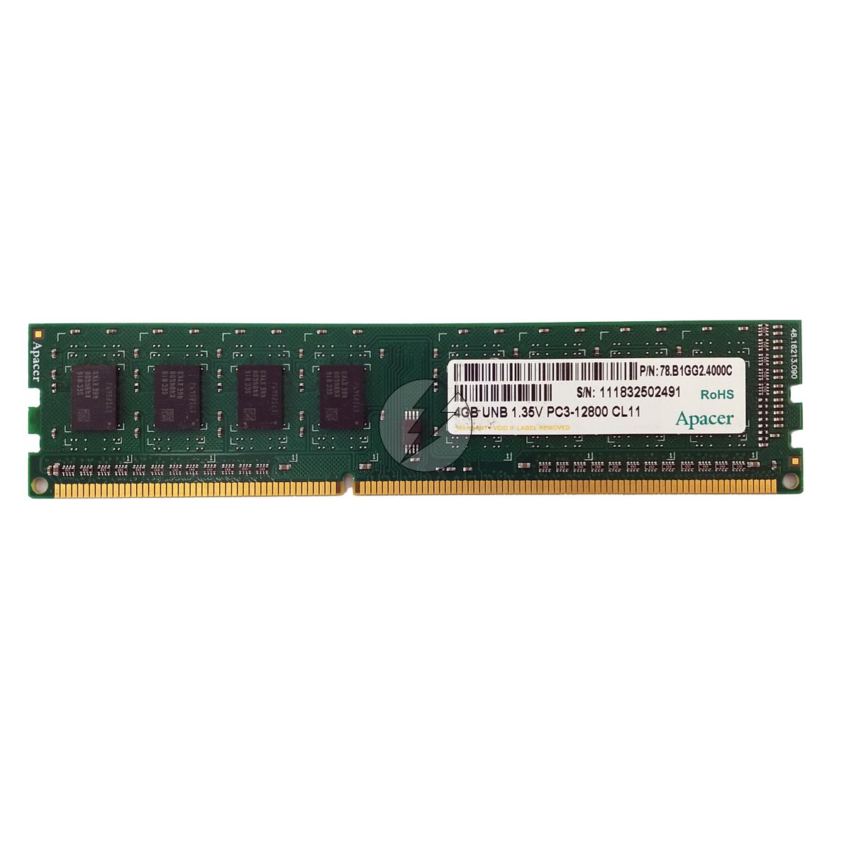 Memória RAM Apacer 78.B1GG2.4000C: DDR3, 4GB, Rx, 1600, UDIMM - ShockTI - Comércio de Informática