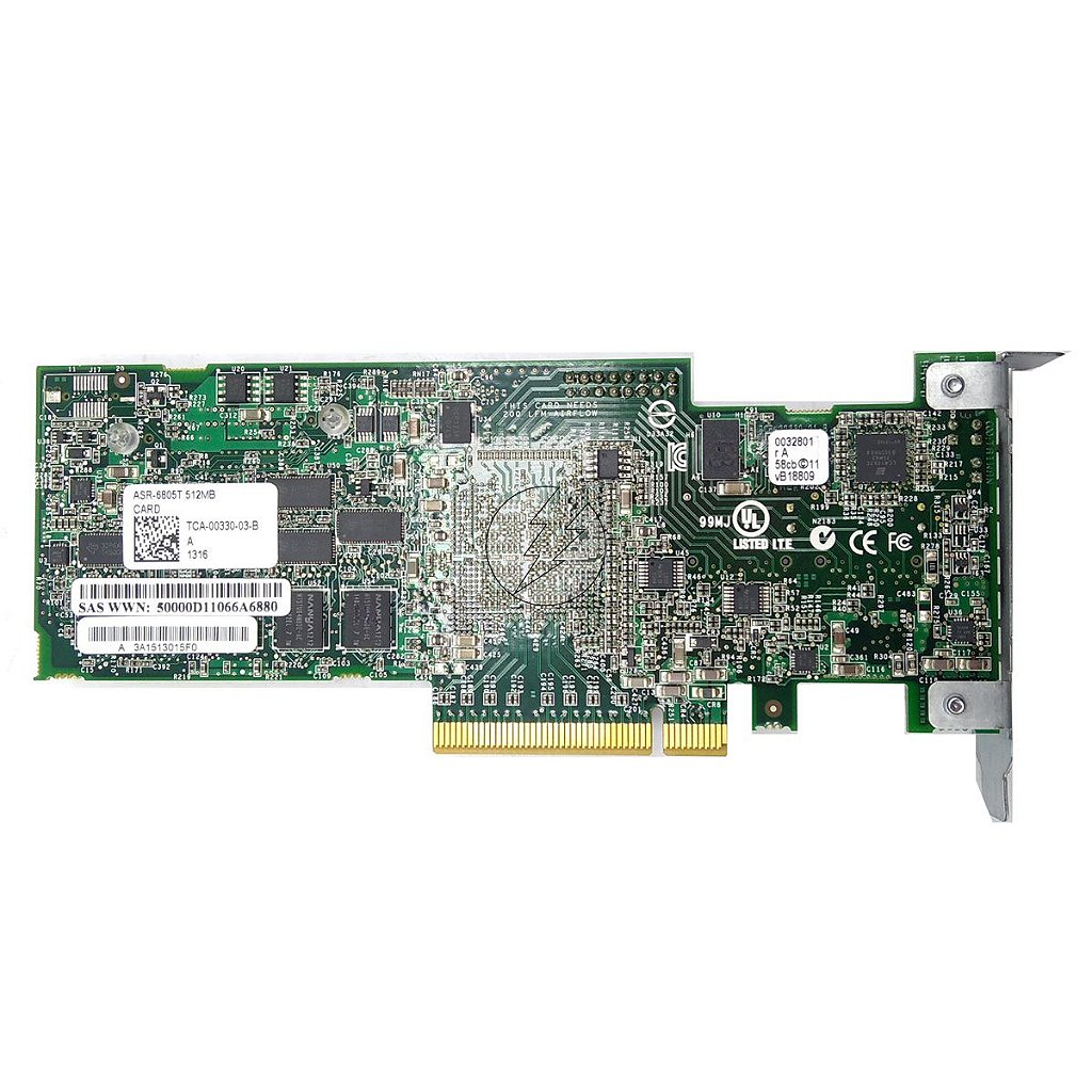 Placa Controladora Raid PCI´e x8, 512 Mb, SAS 6 Gb, Low Profile ...