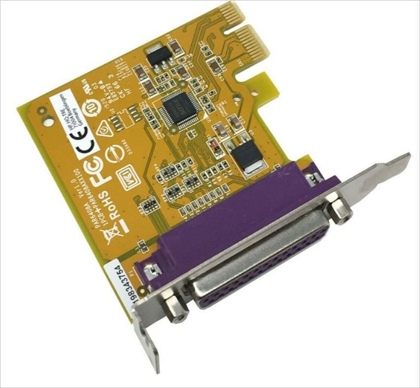 Placa Pci-ex Express Lpt1, Paralela, Db25 Impressora Sunix Par6408a ...
