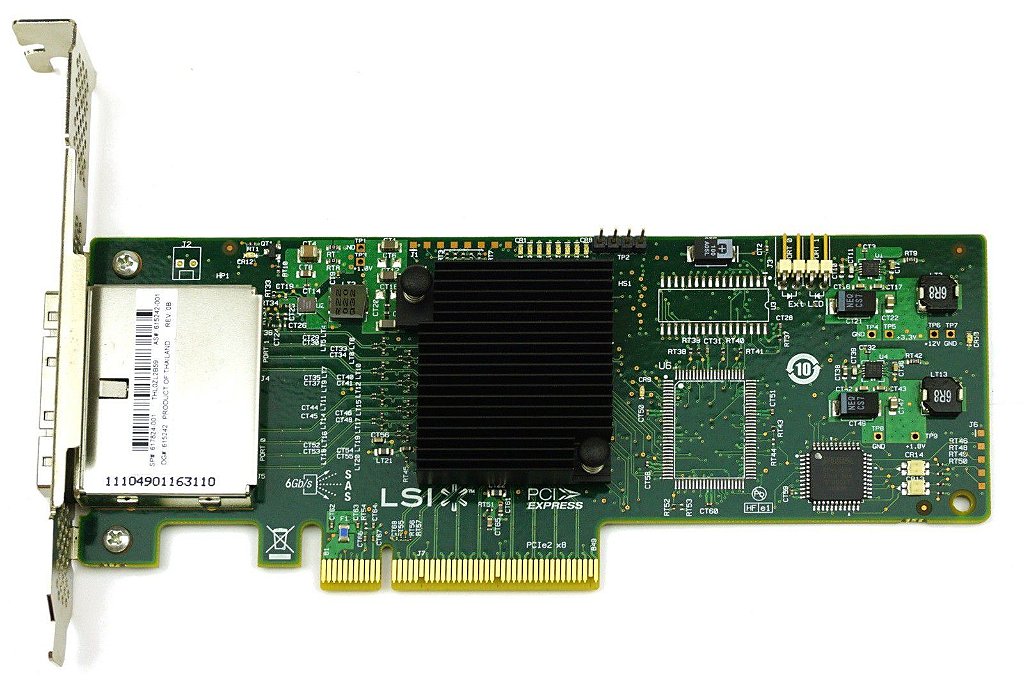 Placa Controladora HBA LSI SAS9200-8E-HP H3-25214-00C: 6 Gbps, Perfil ...
