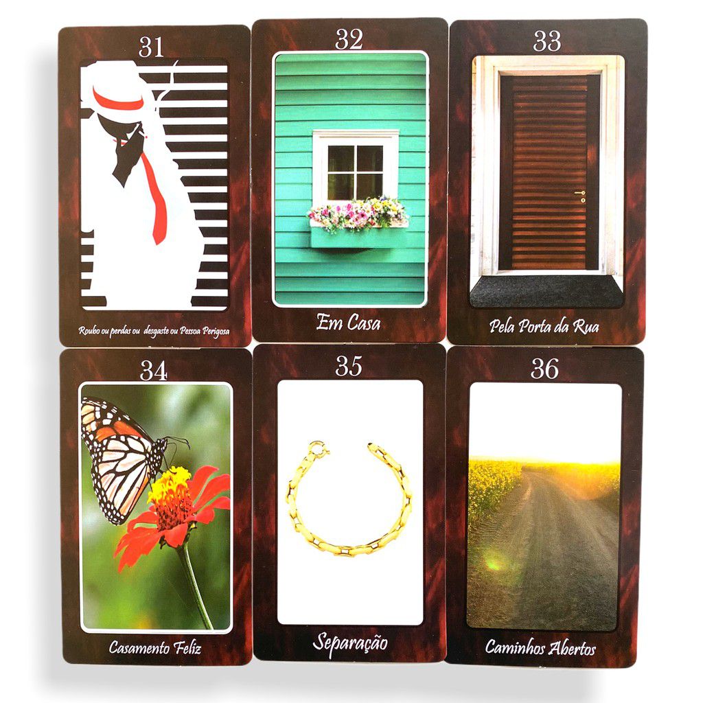 Baralho Tarô da Pomba Gira 36 Cartas + Livreto - Casal do Dendê ...