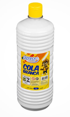 COLA BRANCA LÍQUIDA 1000GR BRW - Boni Embalagens