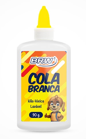 COLA BRANCA LÍQUIDA 90G BRW - Boni Embalagens