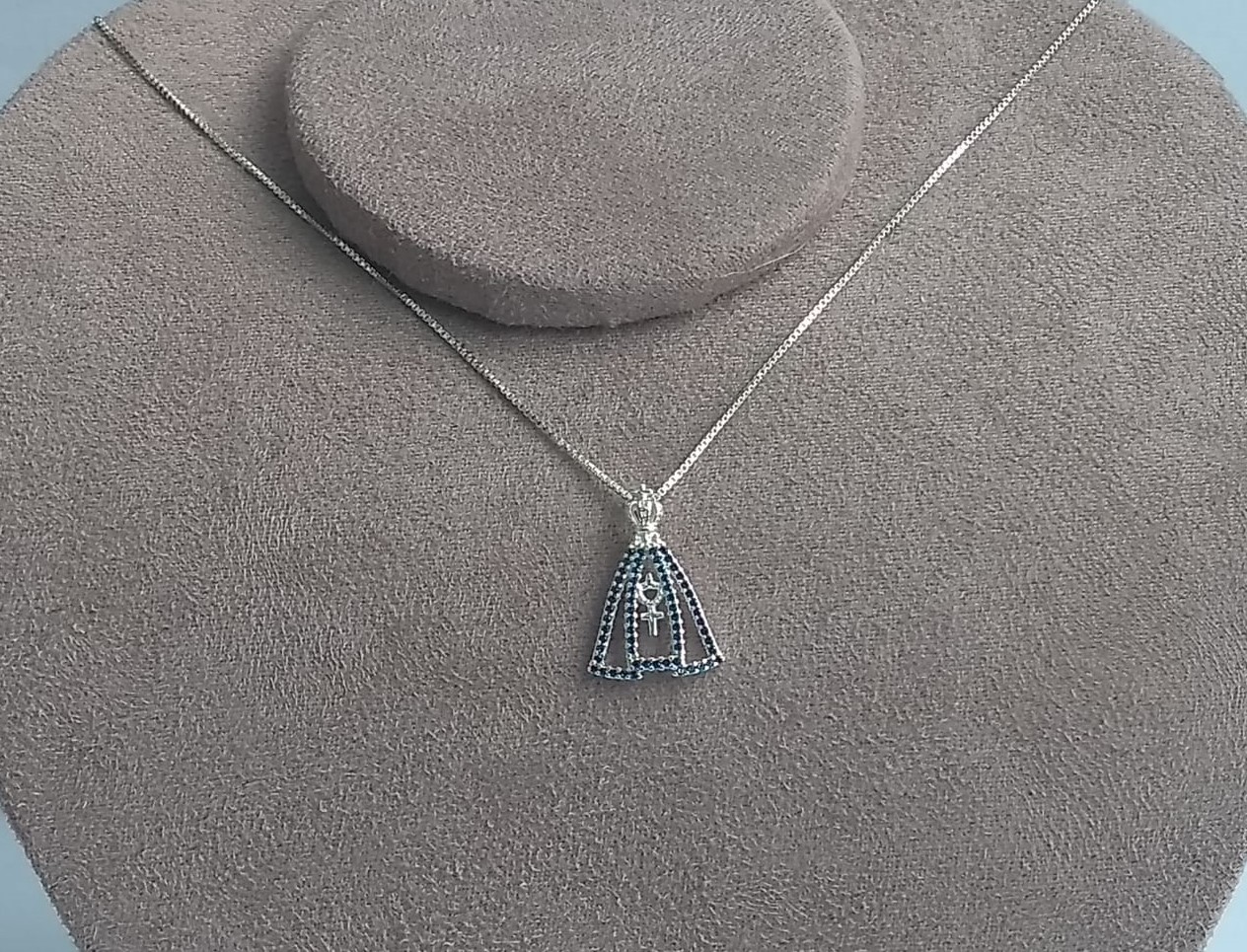 Colar de Prata 925 Nossa Senhora Vazado - Andre Luiz Takahira