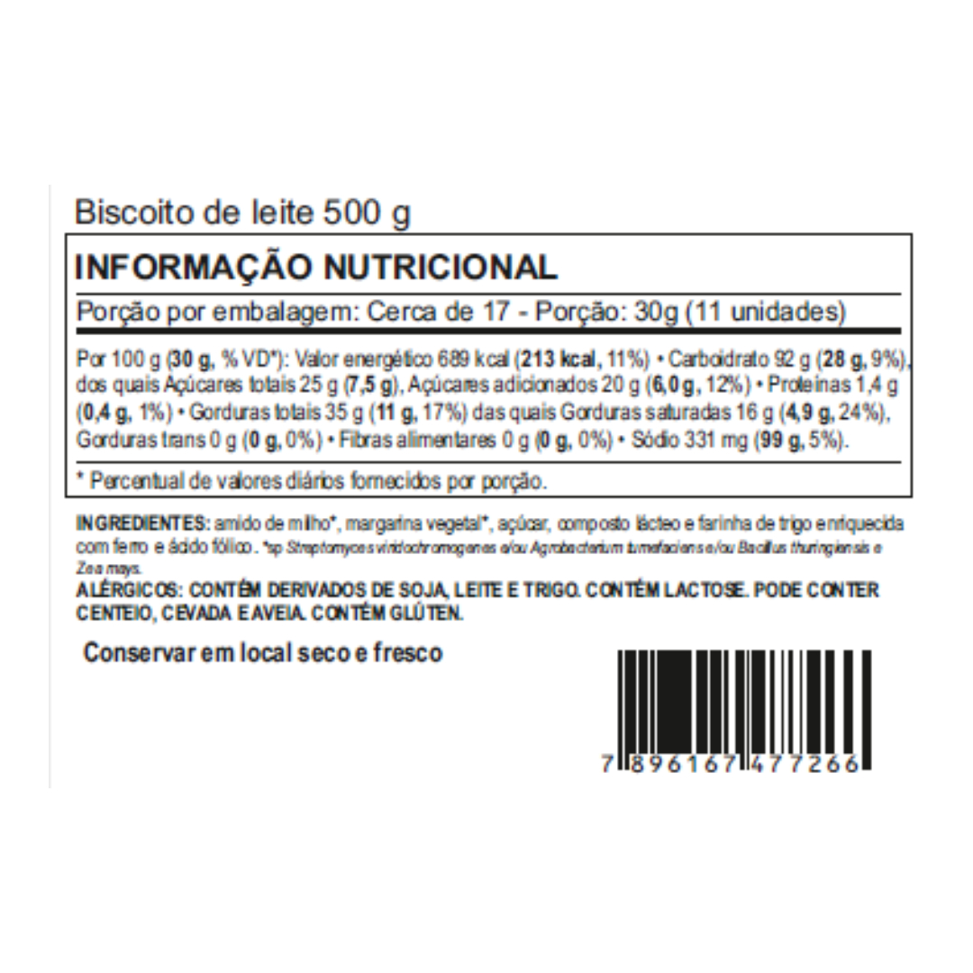 Biscoito Caseiro De Leite - KEBIS BISCOITOS