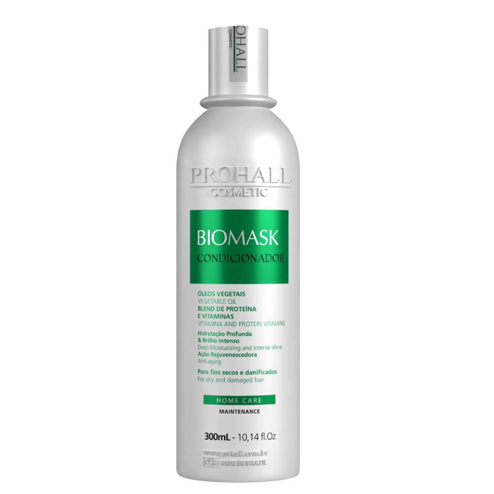 Kit Biomask Shampoo + Condicionador 300ml + Máscara 500g Prohall ...