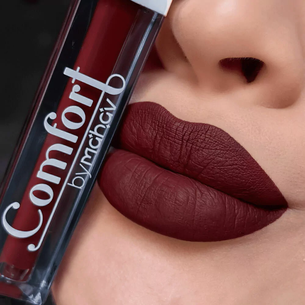 Batom Matte Líquido Comfort Cor Cereja Hard Mahav - Charmille
