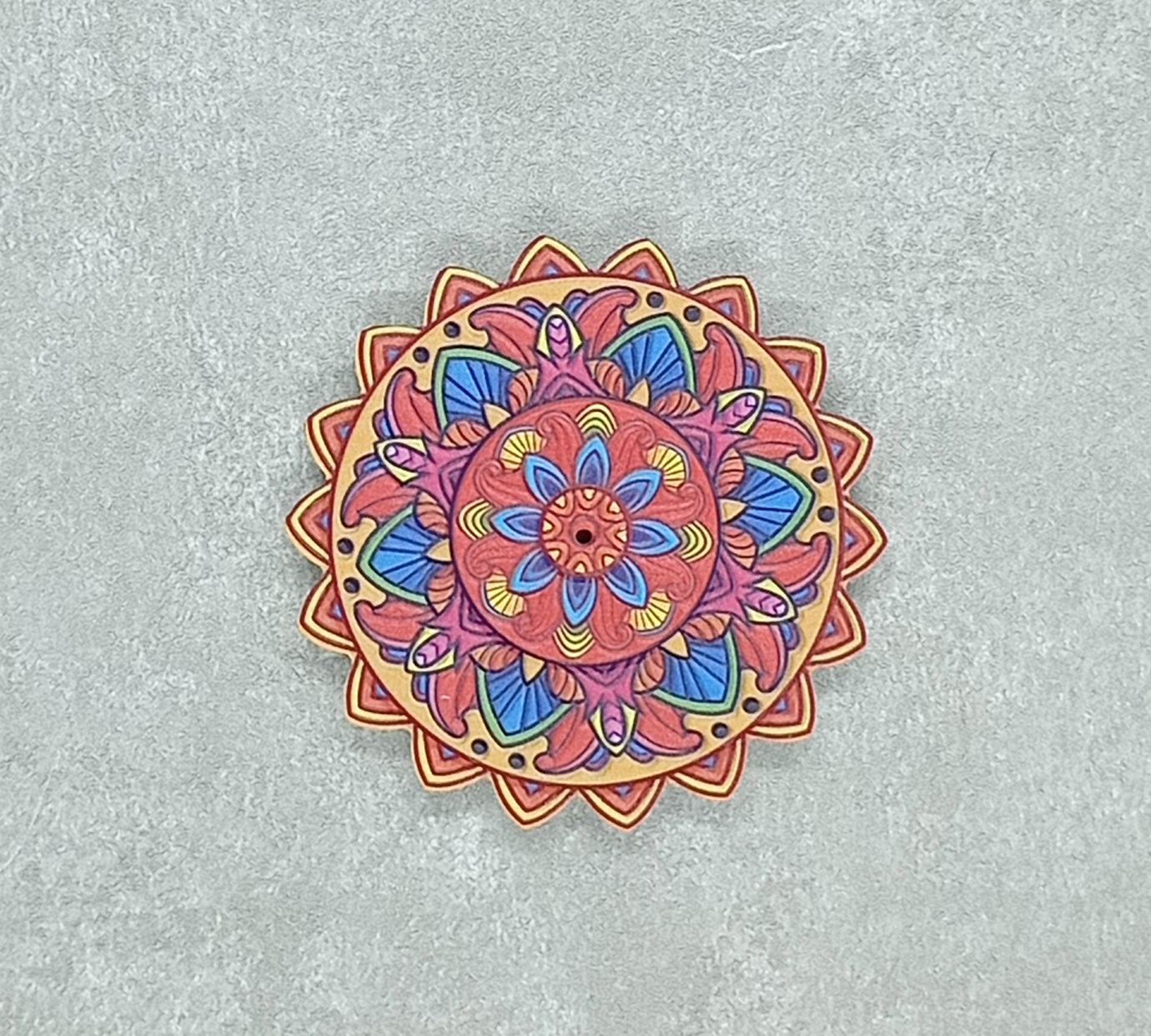 Incensário Mandala Flor de Lótus com ímã - Amarelo/Azul/Vermelho - Aura ...